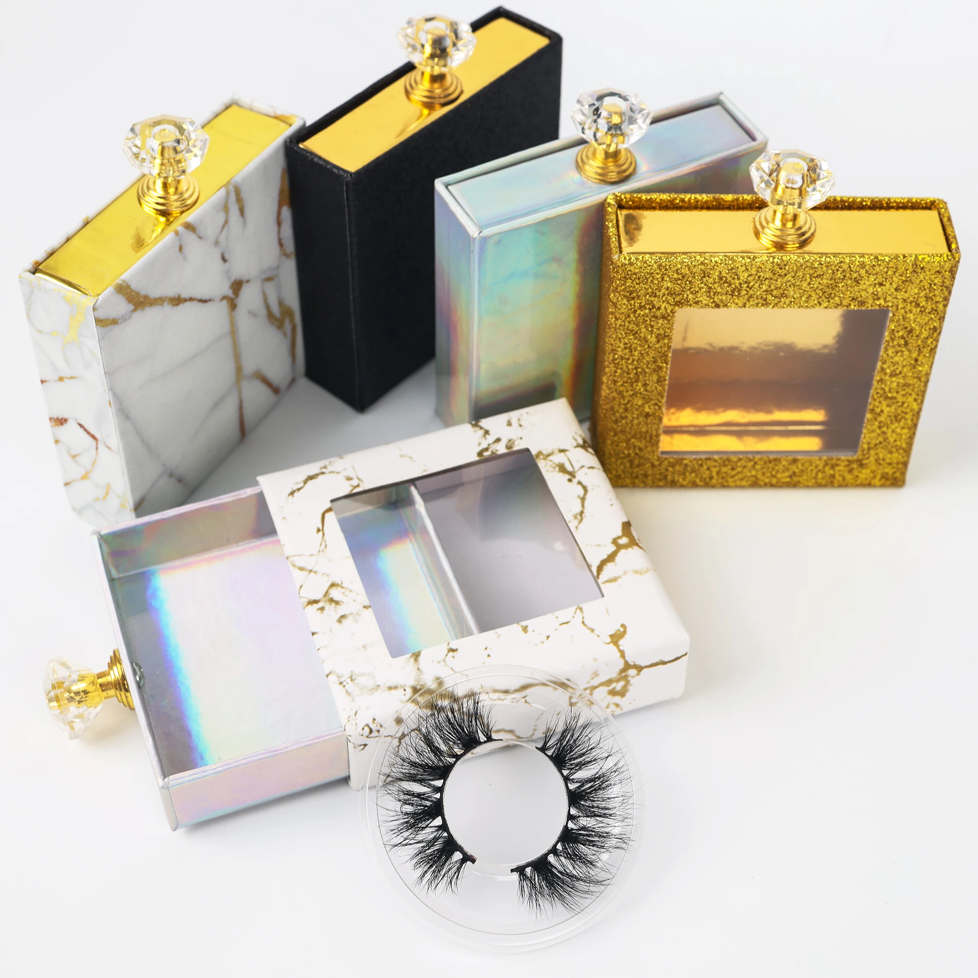 Wholesale Pink Eyelash Boxes Packaging Customized Luxury Lash Box With ...