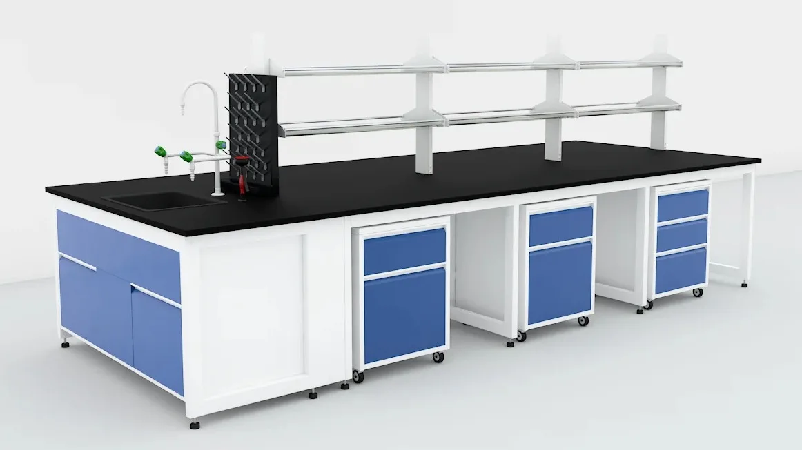 Customizable Laboratory Furniture All-steel Lab Bench With Pp Sink ...