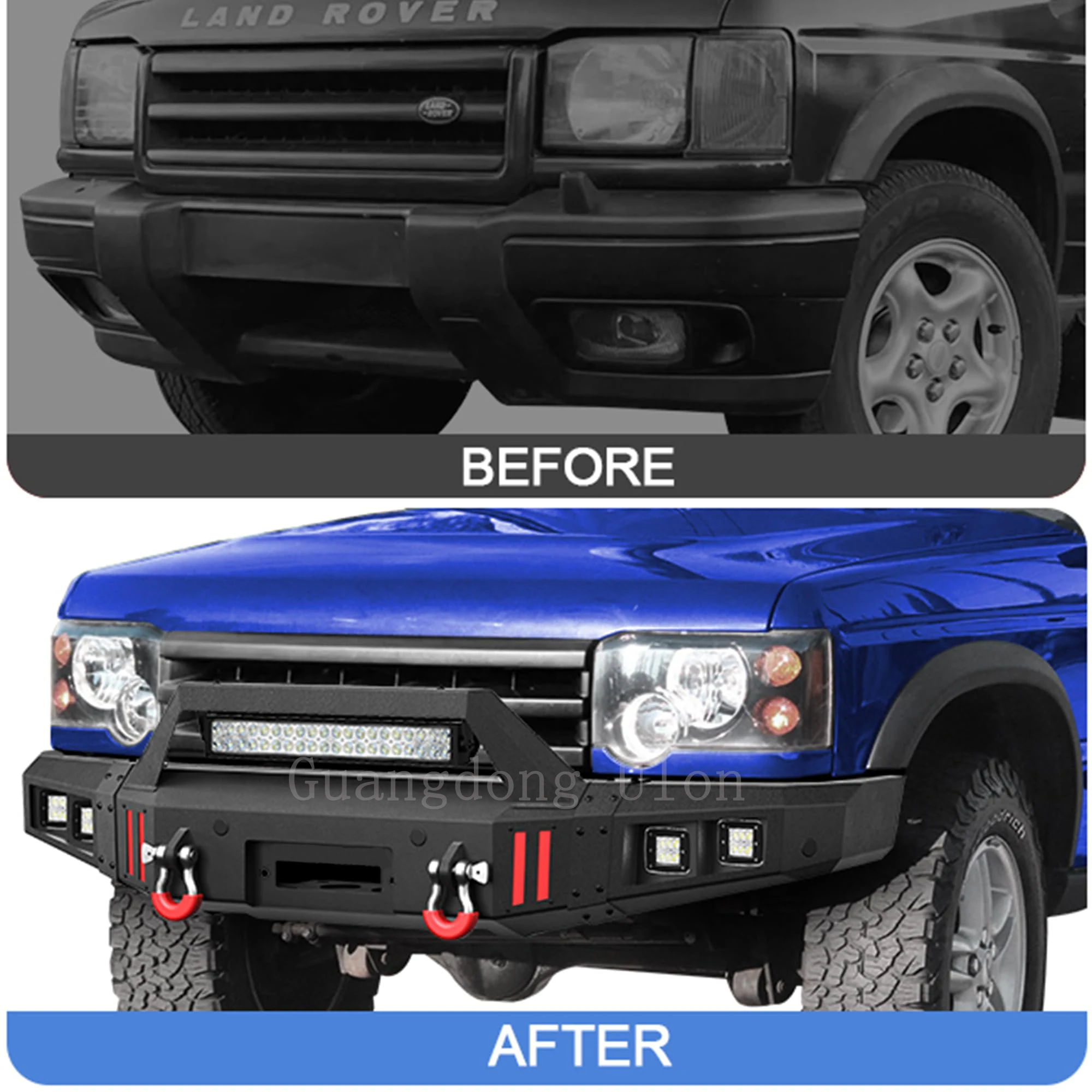 Front Bumper Full Width for Land Rover Discovery 2 1999-2004