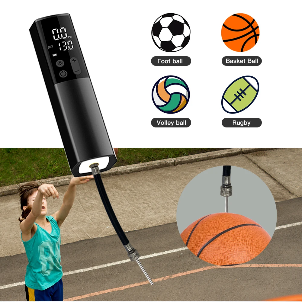Rechargeable Mini Ball Portable Wireless Air Pump Power Bank