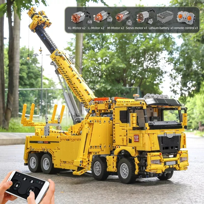Mould King 17028 Technical Road Rescue Vehicle Jumbo Building Block Kits App Rc Mobile Fire ...