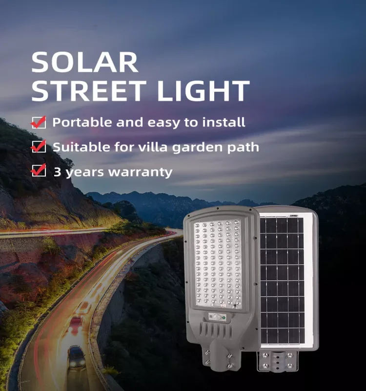 High Lumen Solar Street Lights with Motion Sensor & Waterproof