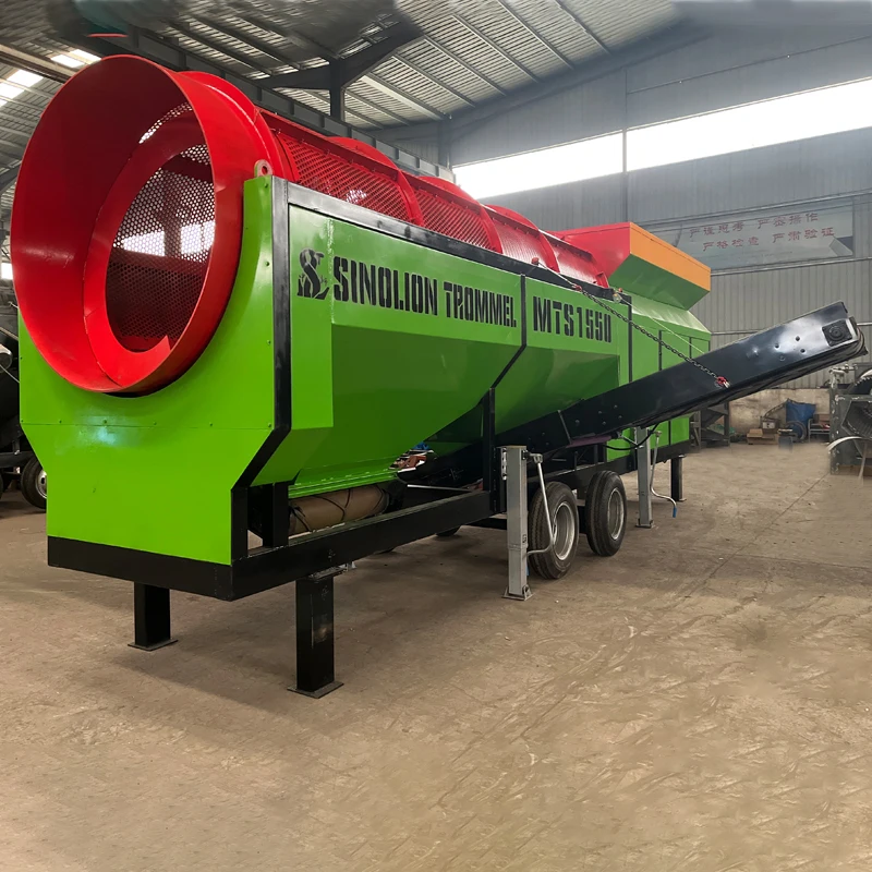 Mobile Trommel Sifter Rotary Drum Composter Stone Sieve Sand Trommel ...