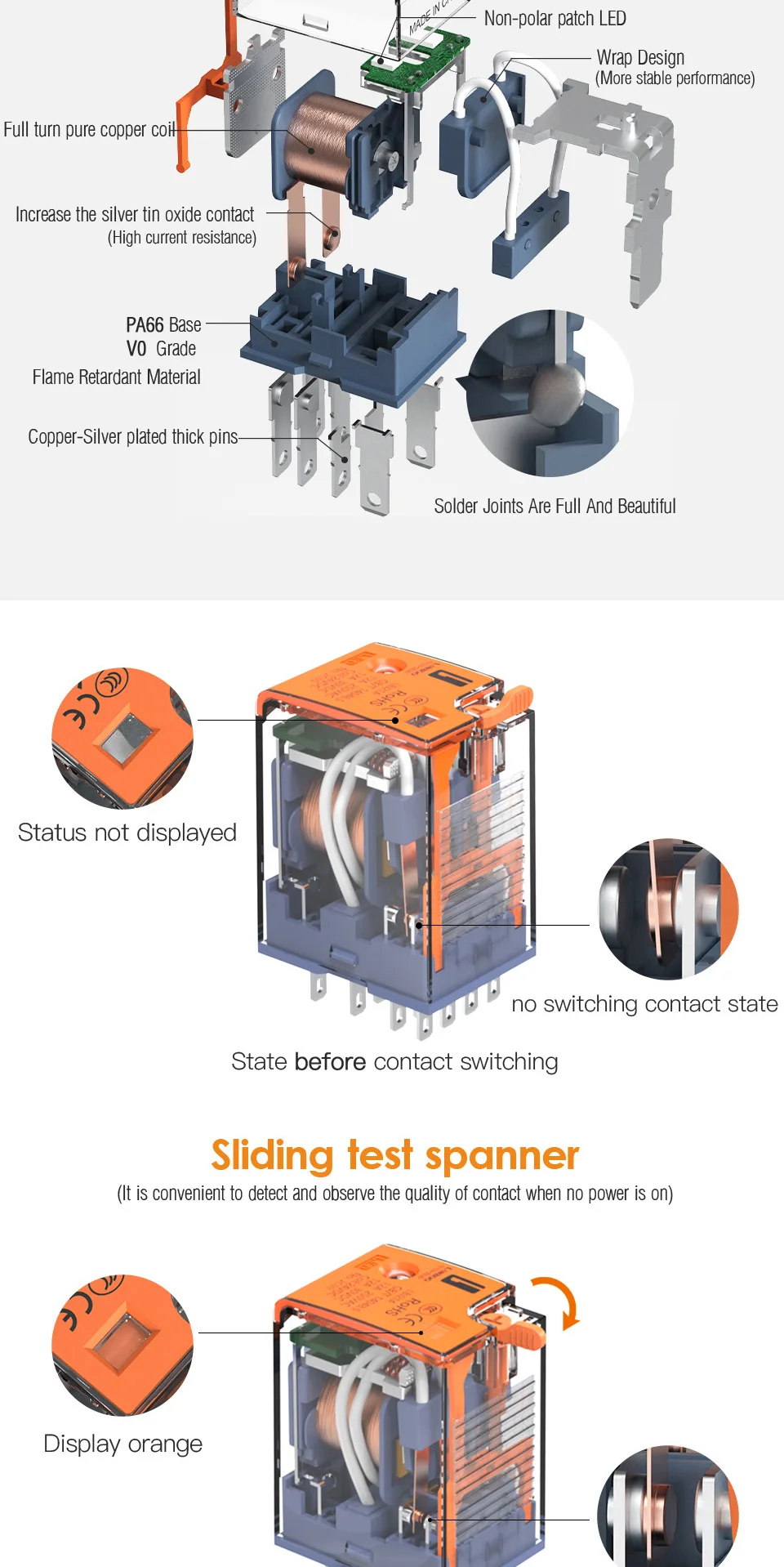 Lanboo Intermediate Relay Dc12v/dc24v/ac220v Small 8-pin/large 8-pin/14 ...