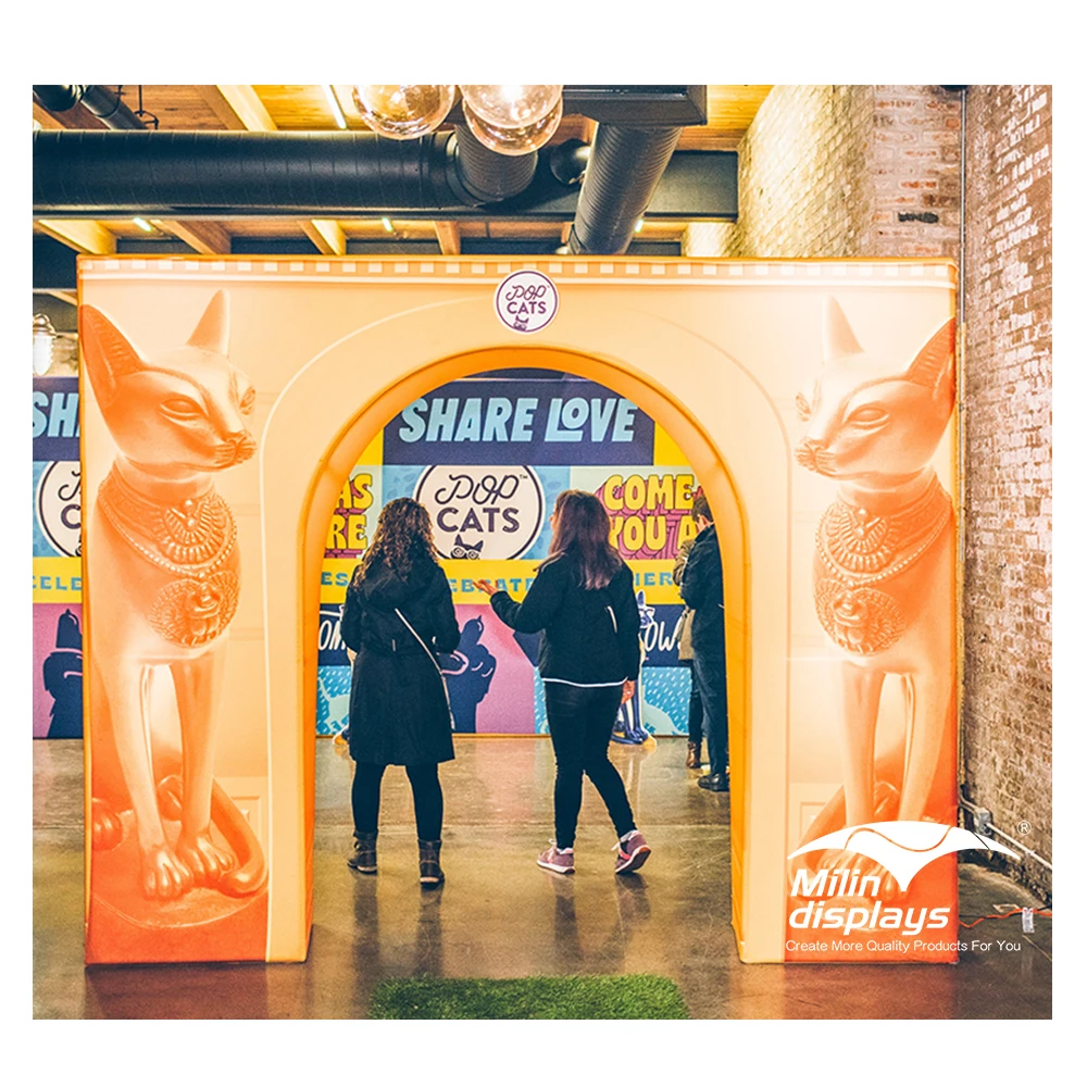Easy Up Aluminum Stand 3D Archway Event Market Arch Display 3D Tension ...