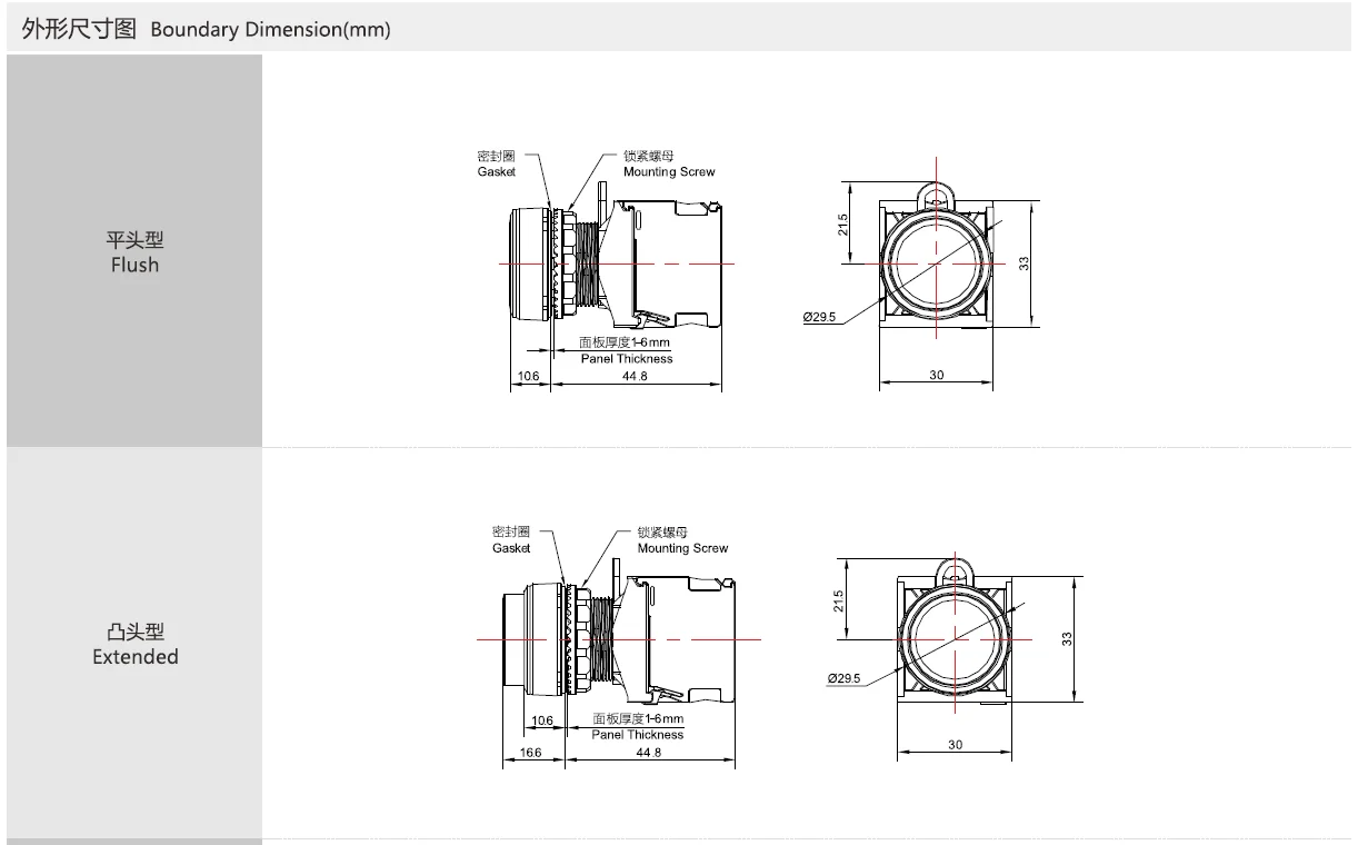 SUPU TS2 Series Push Button Plastic - Reliable Industrial Switch