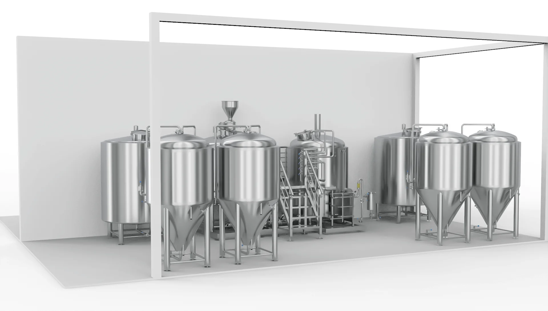 Stainless Steel Conical Tanks for Beer Brewing - 100L to 800L