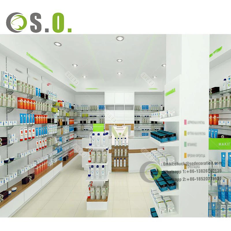 Simple Design Pharmacy Counter Furniture Pharmacy Glass Display Counter ...