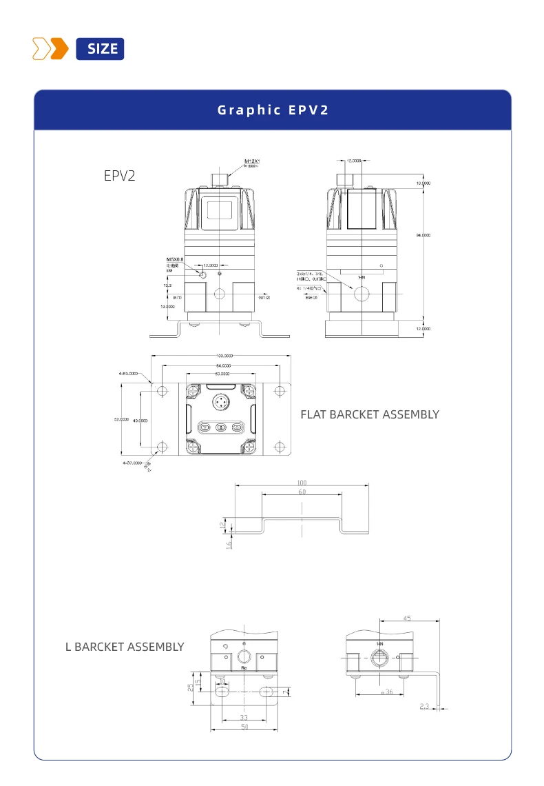 EPV1 EPV2 EPV3 Electric Proportional Valves - Precision Regulators