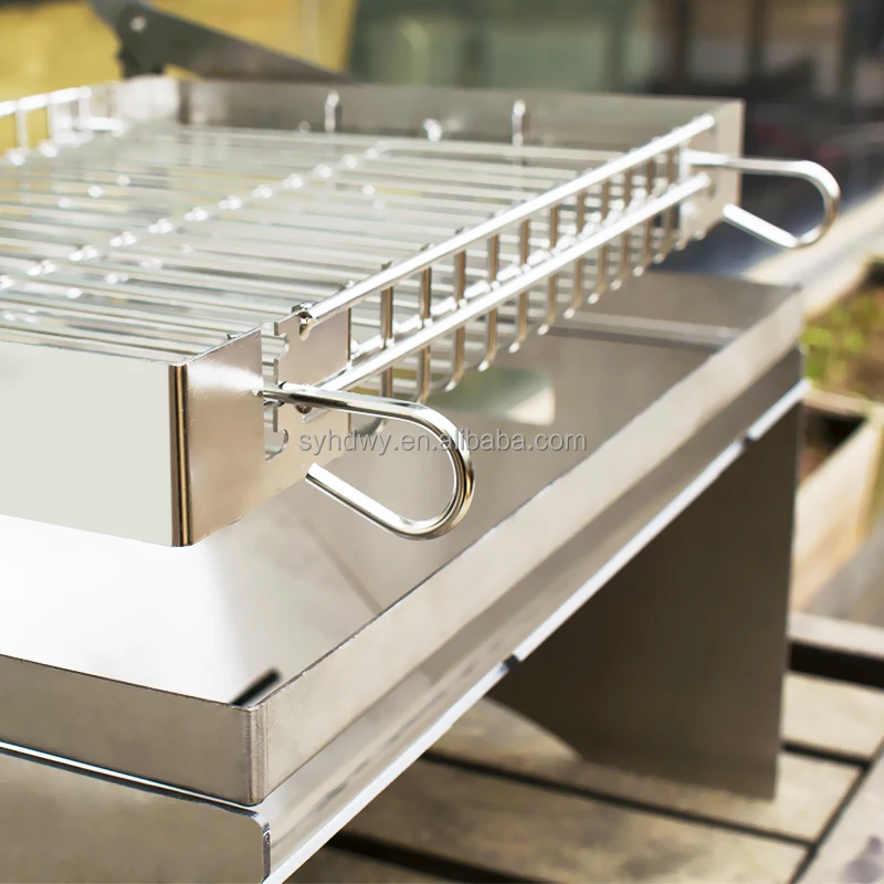 Stainless Steel Easy Flip Charcoal BBQ Grill for Camping - OEM