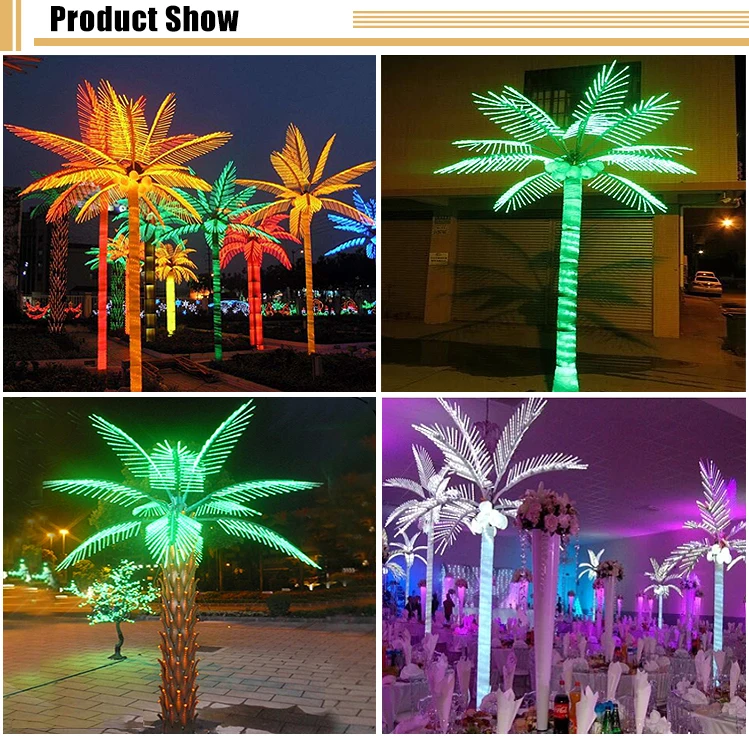 Coconut Palm Tree LED Lights - Durable Outdoor Christmas Decor