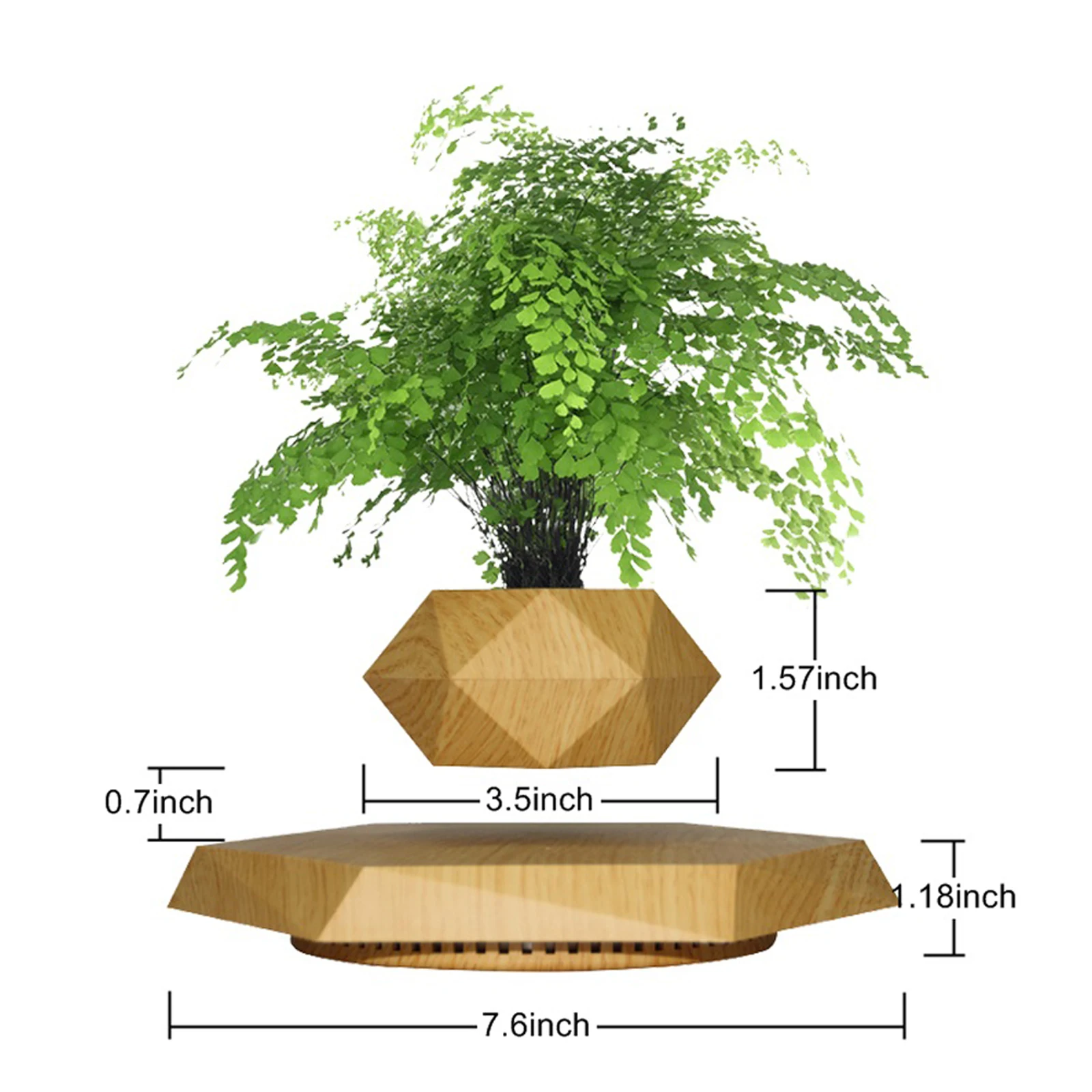 Magnetic Levitating Bonsai Wooden Floating Plant Magnetic Levitation ...