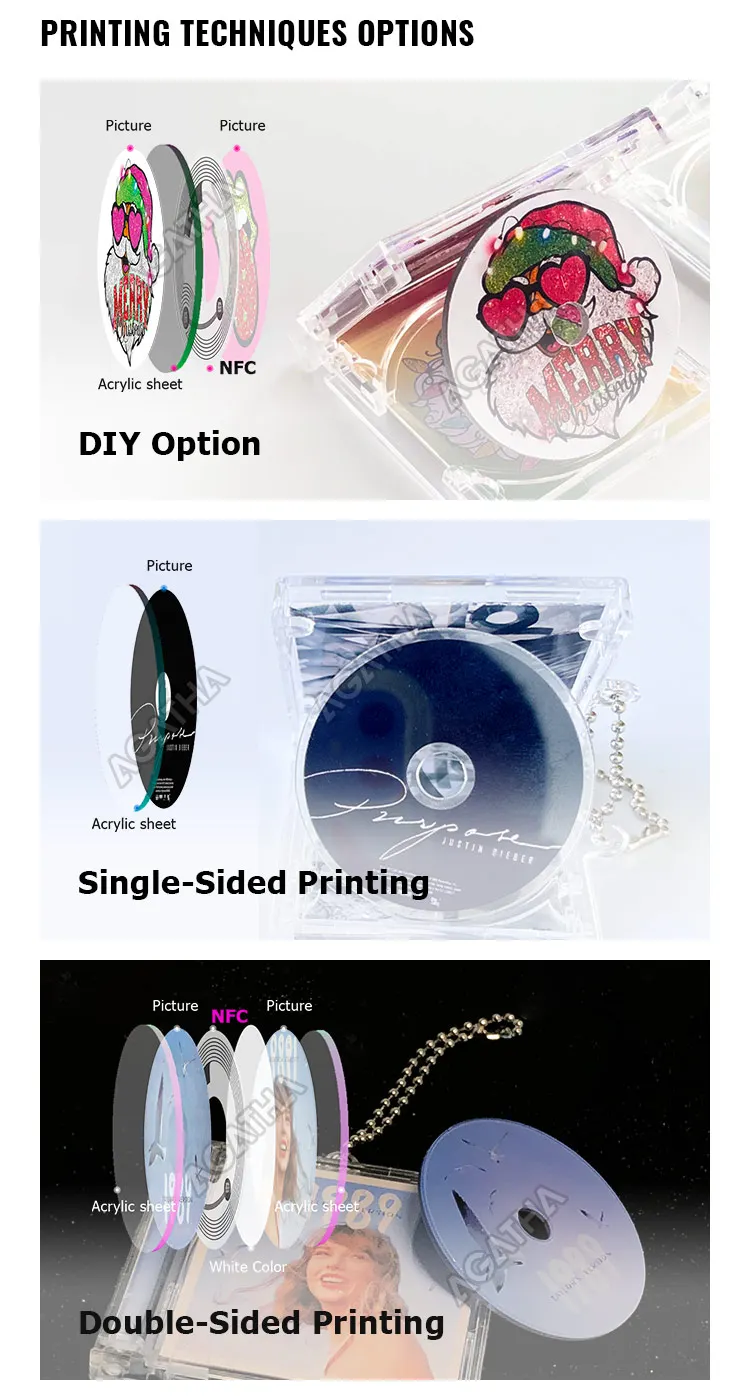 Custom Mini CD Keychains - Promotional Acrylic Cases