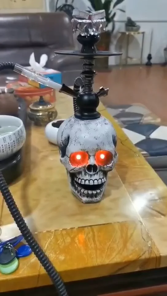 Wholesale New Skull Led Hookah Cool Resin Big Shisha Hookah - Buy Skull ...