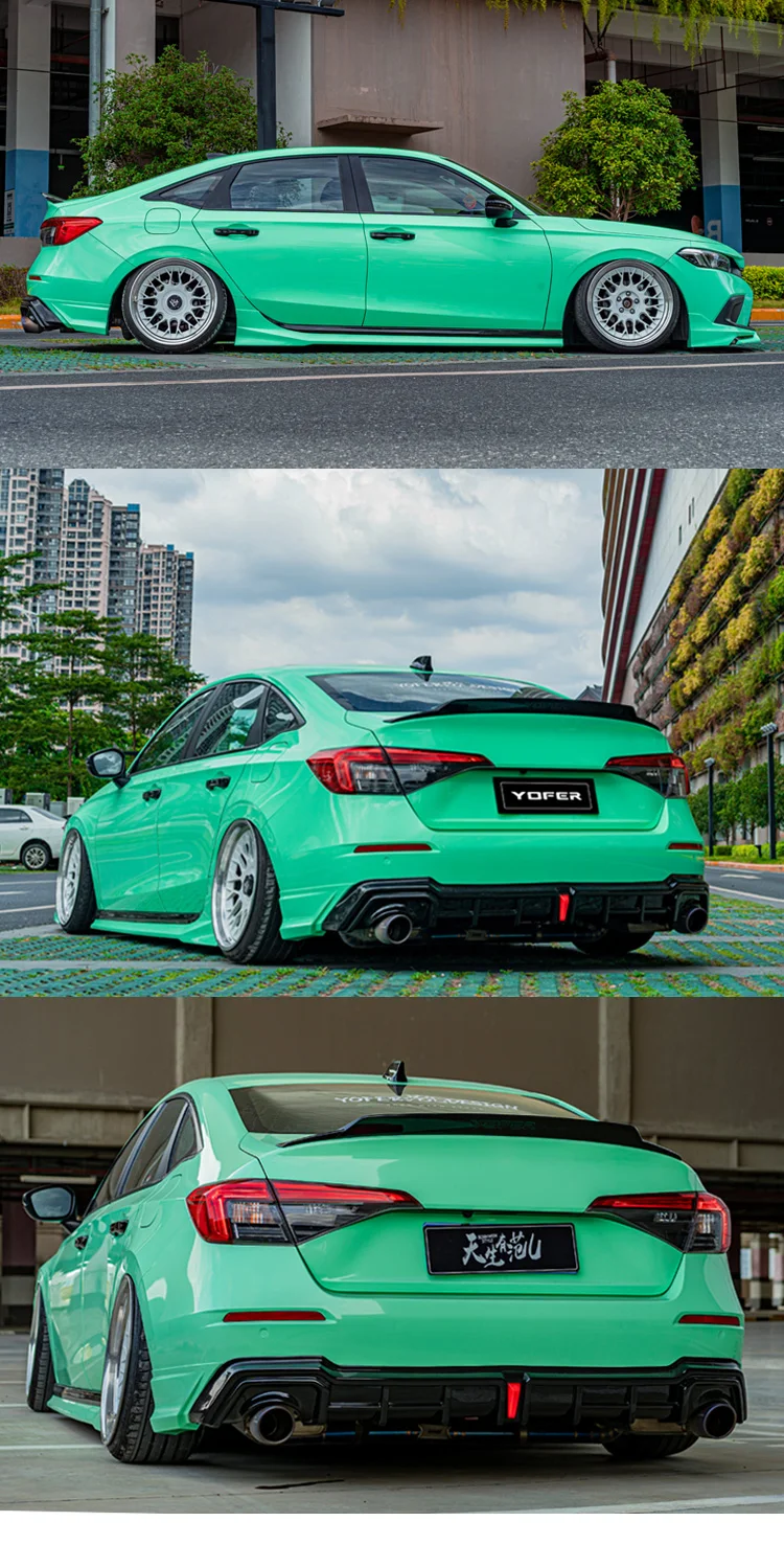 YOFER Modified Car Front Rear Bumpers for Honda Civic 2021+