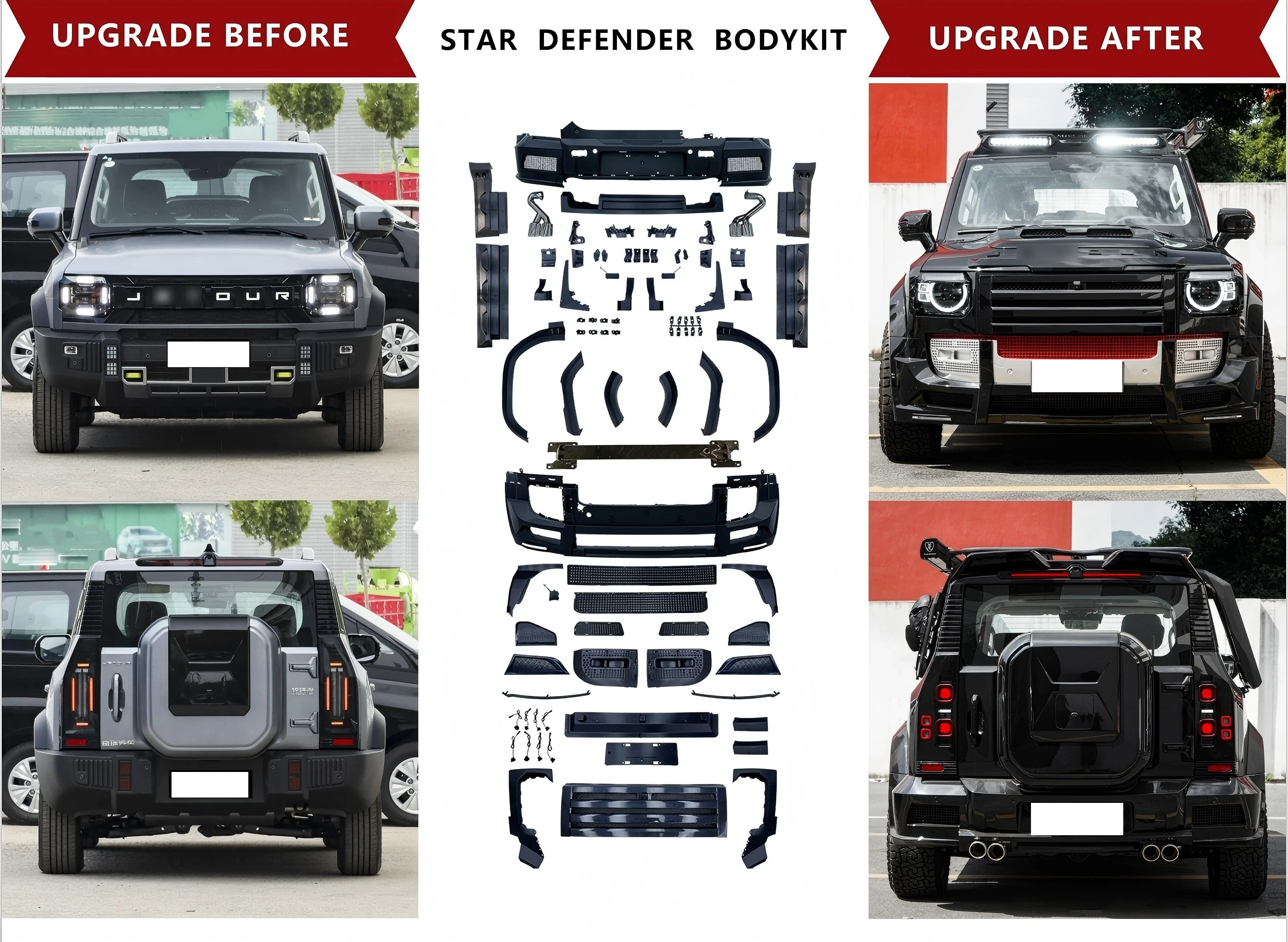 Body Kit for Jetour T2 Accessories 2022 2023 2024