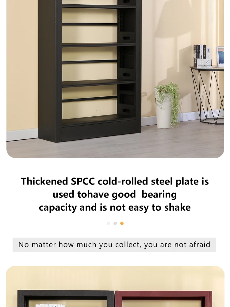 Library School Steel Bookshelf Double-sided Metal Bookshelf - Buy Metal ...