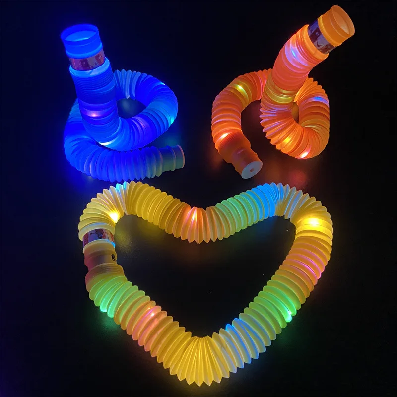 Sensory Fidget Toys Pull And Stretch Tubes Glow In The Dark Toys Led ...