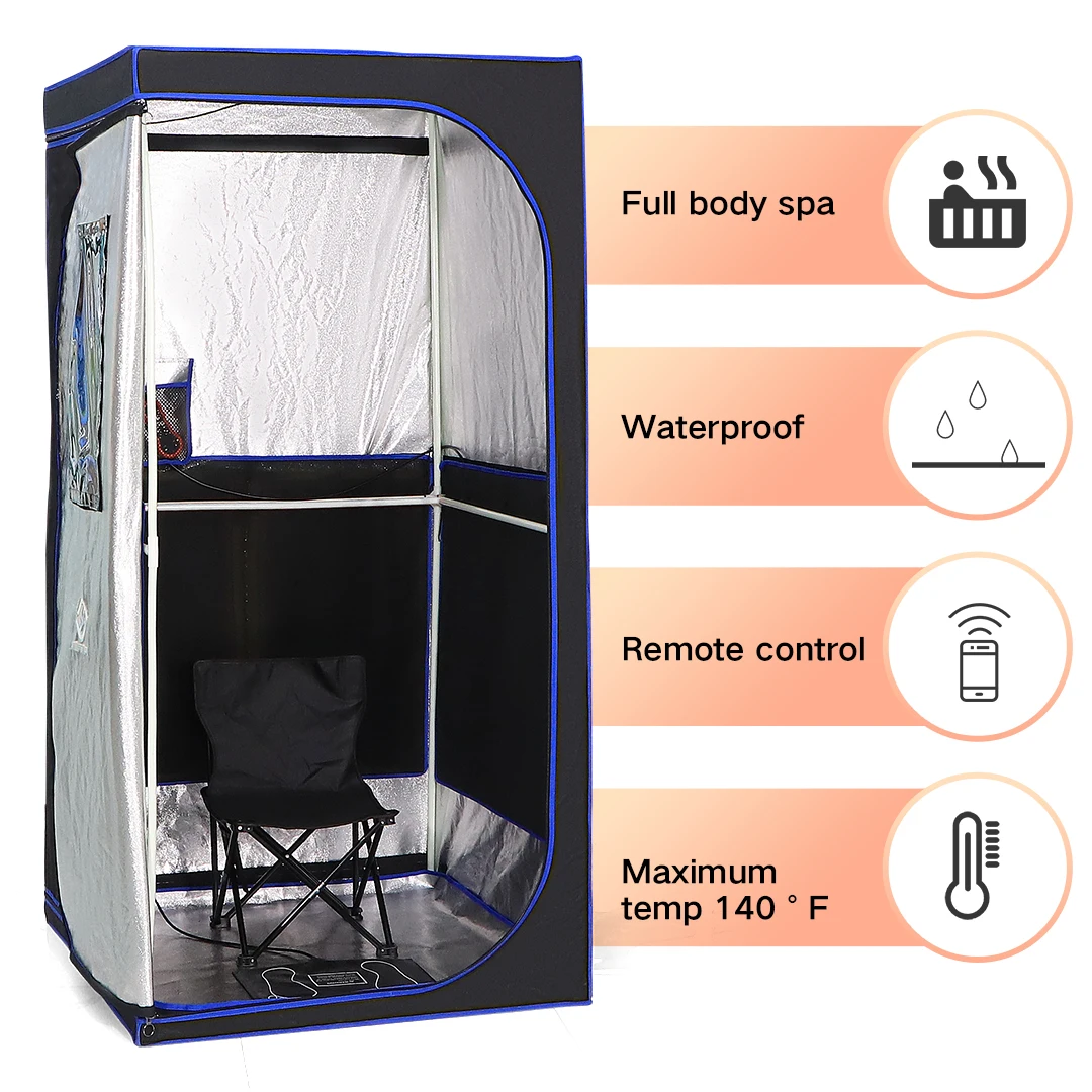 Custom Portable Sauna Full Body Far Infrared Box Home Dry Steam Room ...