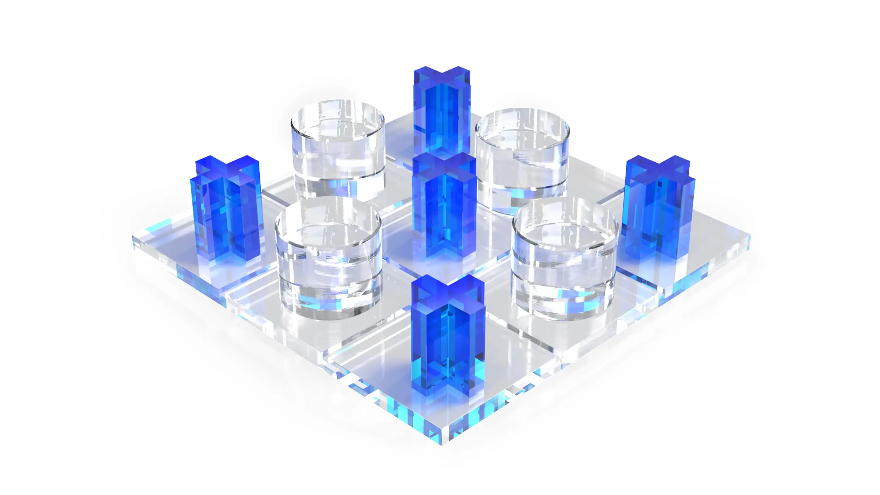 Custom Fun Desktop 3D Acrylic Tic Tac Toe Game for Kids