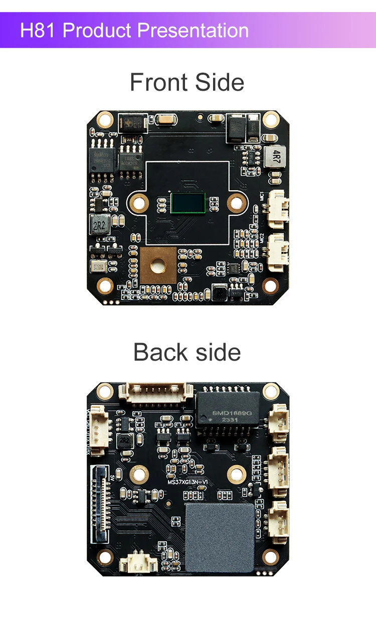4K 8MP Starlight IP Camera Module - H81 Mstar SOC PCB Board