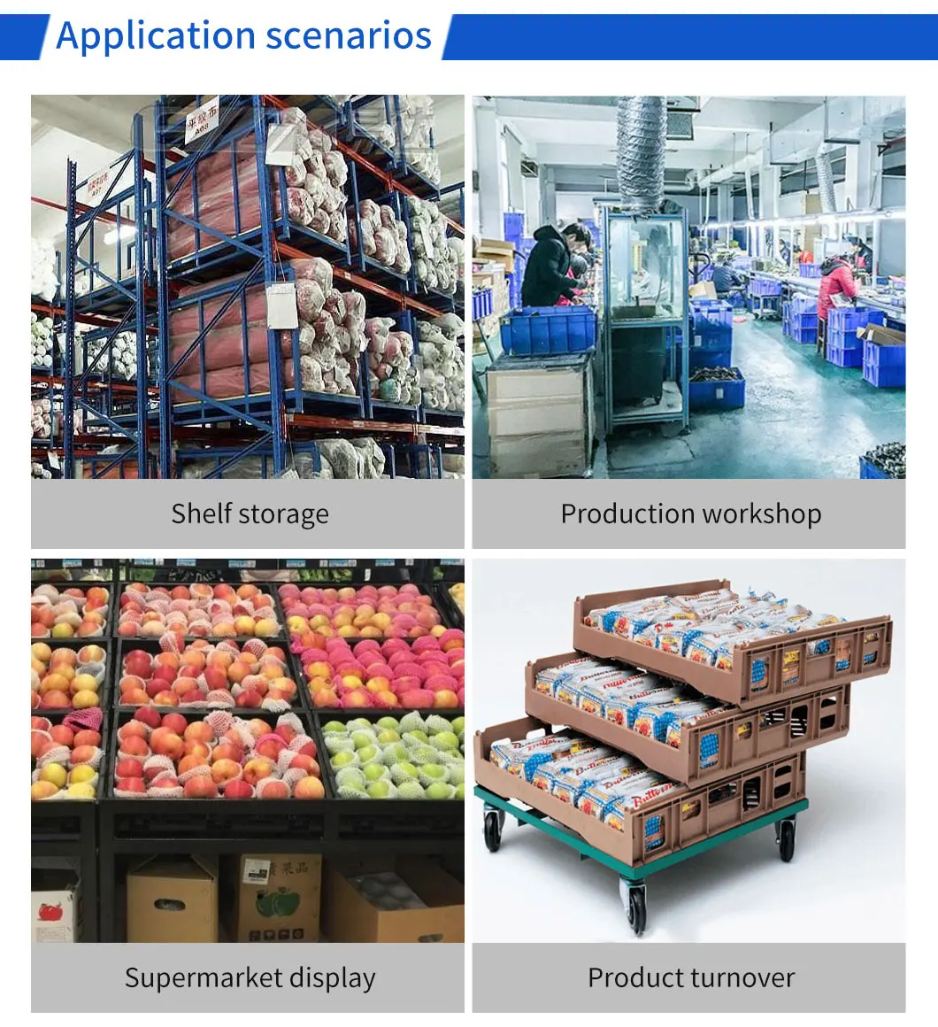 Food Grade Stackable Moving Plastic Storage Transport Stackable Storage ...