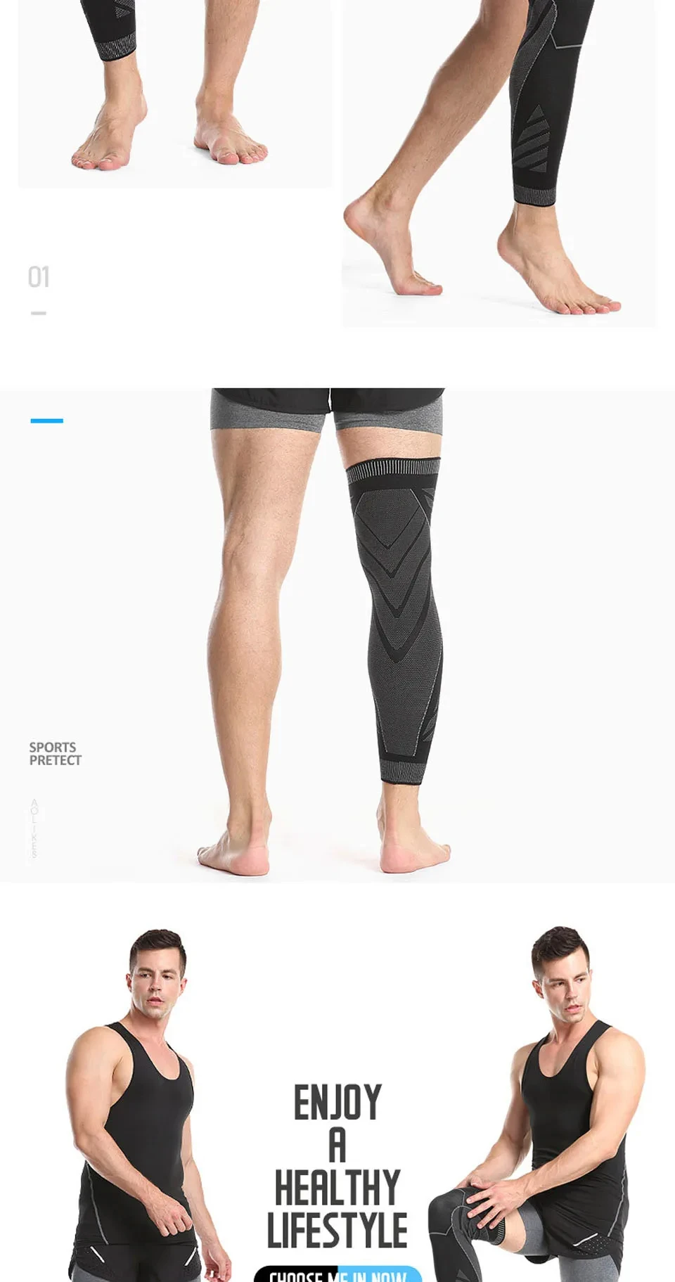 Sports Compression Full Leg Support Protector for Men Women| Alibaba.com