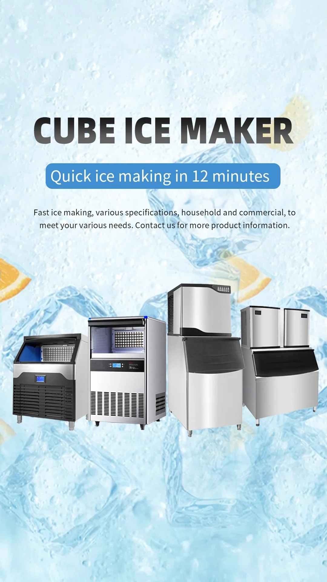 Cube Ice Making Machine 1000kg 500kg 300kg 200kg 100kg Per Day - Buy ...