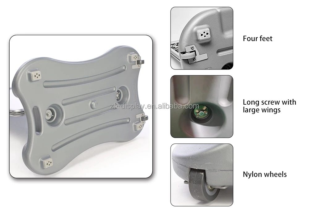 Custom Outside Weighted A Frame Signs White Iron Sandwich Sidewalk ...