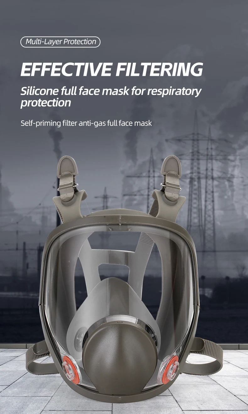 Full-faced Respirator Gas Mask 6800 - Safety & Protection