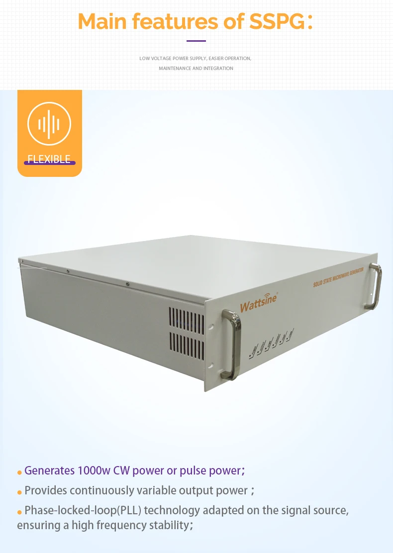 2450MHZ 1KW Solid State Microwave Generator for Industrial Heating