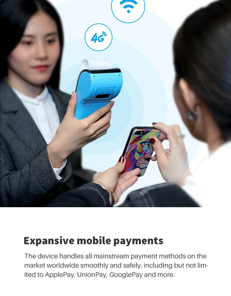 Smart 5 Inch Touch Screen Wiseasy N5 Handheld Android Terminal Card ...