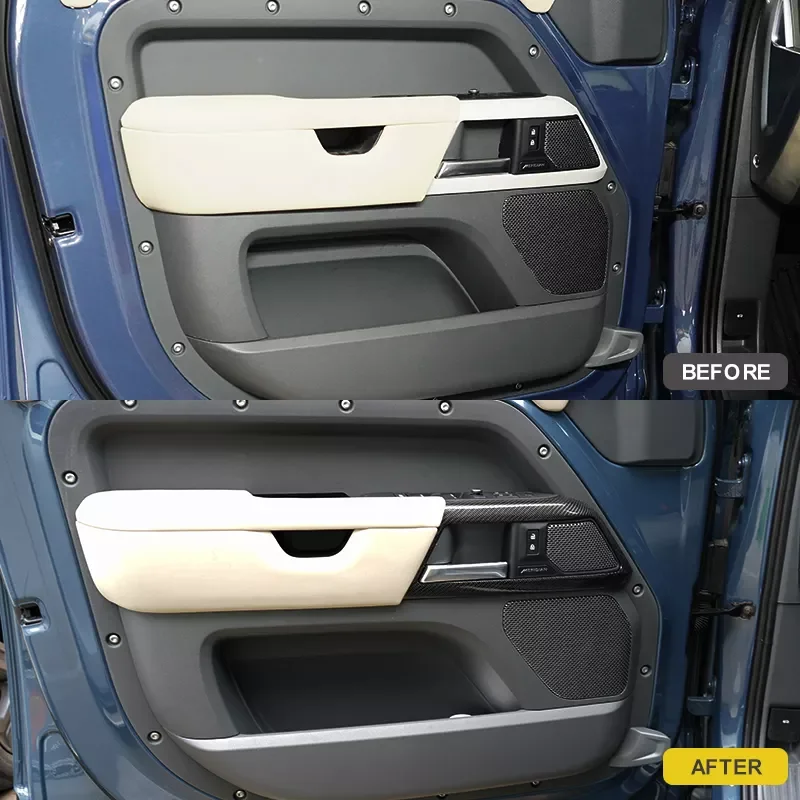 Carbon Fiber Interior Kits Front Door Inner Decoration Cover For 2020 ...