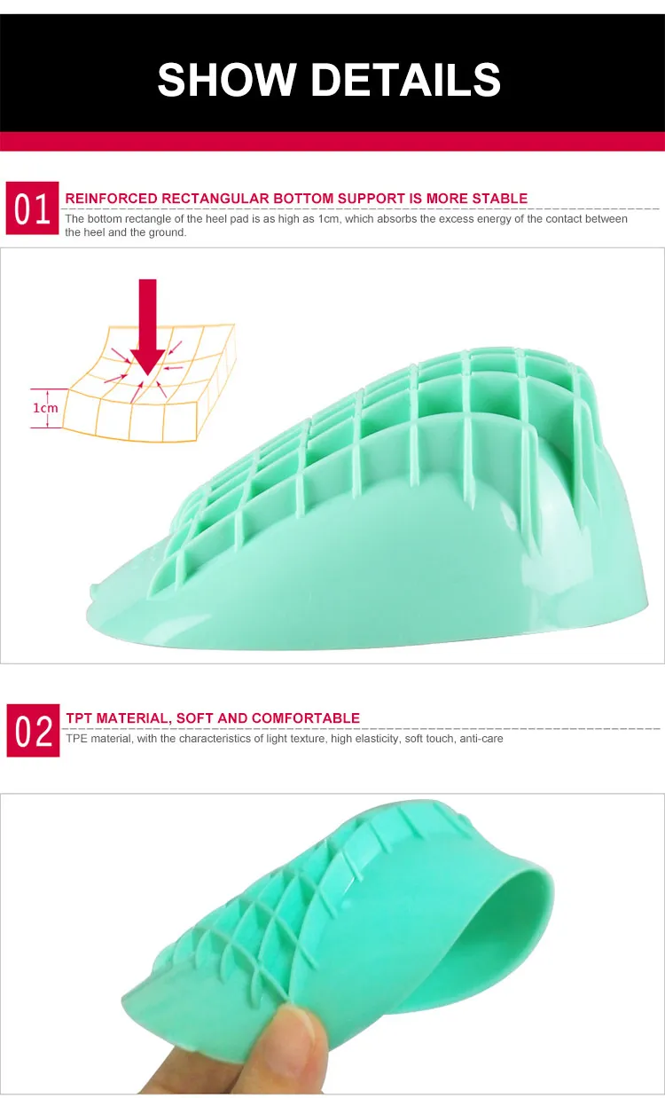 99insole Foot Pain Relief Medical Heel Cushioning Silicone Gel Heel Cup ...
