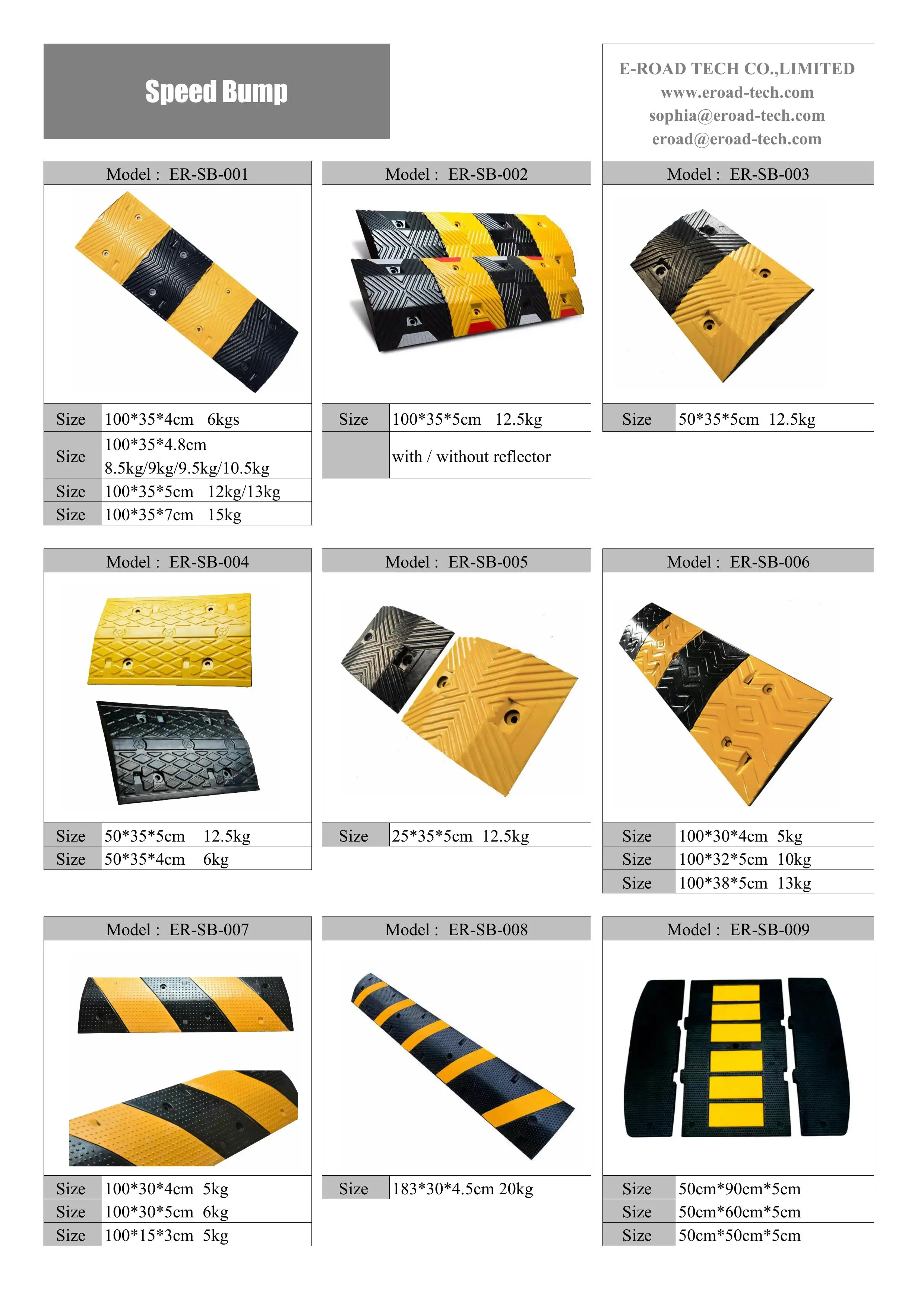 90cm * 50cm High Reflective Road Traffic Safety Roadway Speed Breaker ...