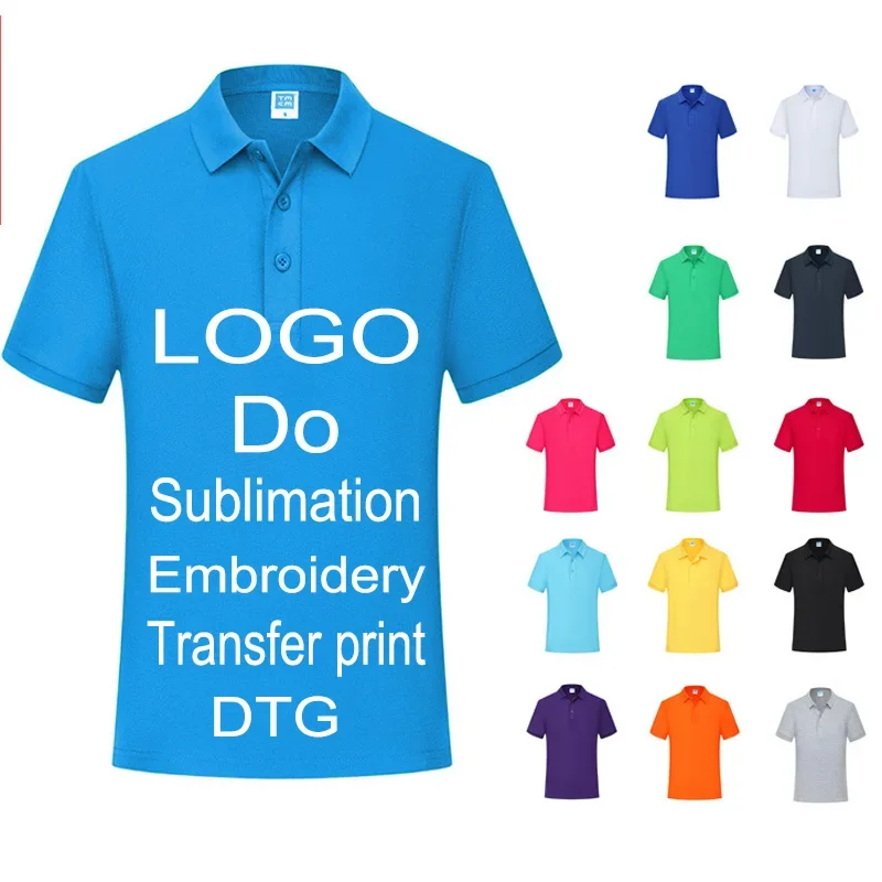 New Summer Custom Logos Men Shirts Shorts Sets 2 Pieces Embroidery ...