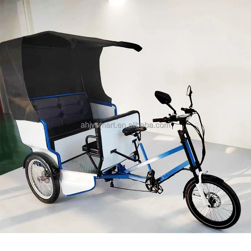 2024 Shock Absorption 5 Passengers Rickshaw Electric Bike Taxi 3 Wheel ...