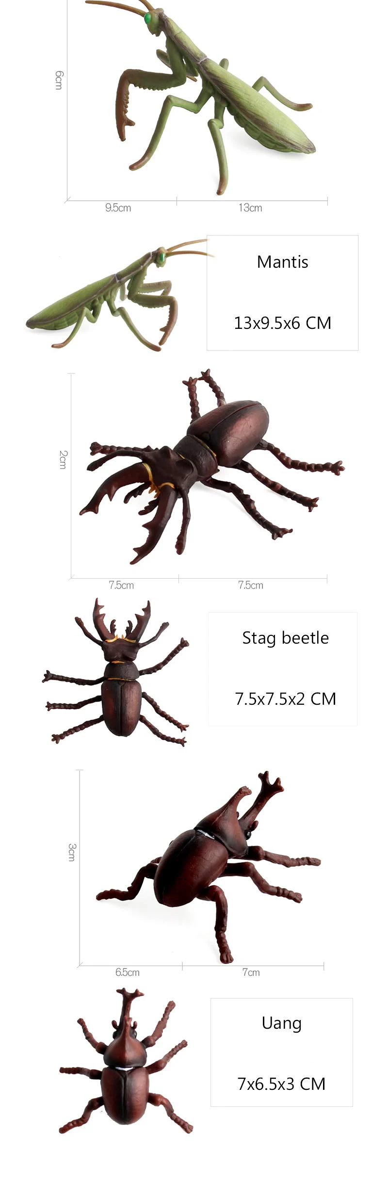 Plastic Insects Figures Realistic Insects Bugs Model Animal Toys ...