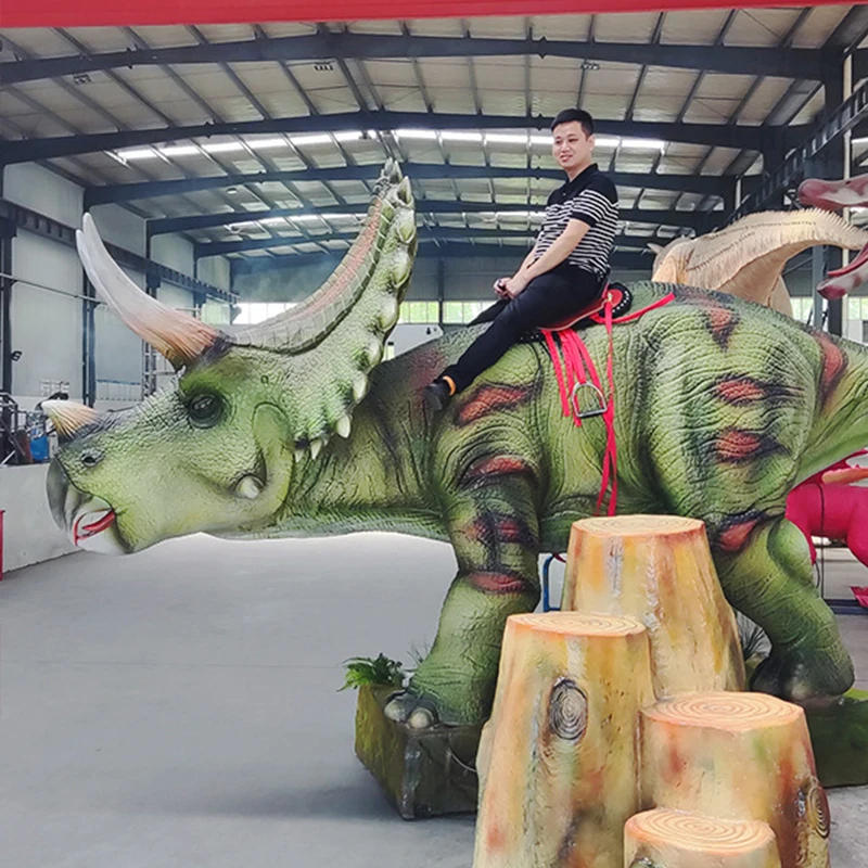 Riding Dino - Lifelike Triceratops Happy Rides for Kids