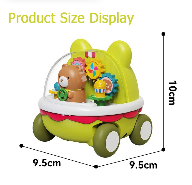 Funny Cartoon Bear Car Gear Set - Friction Toy for Kids