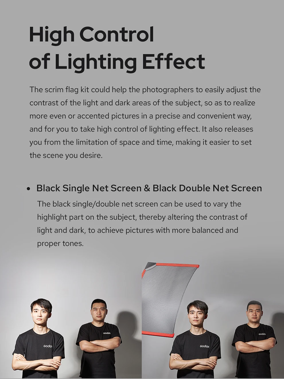 Godox SF4560 SF6090 Portable Scrim Flag Kit - Photography Lighting ...