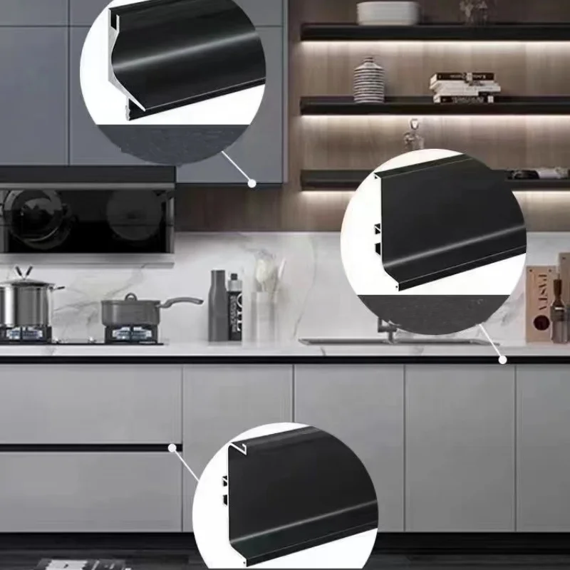 Custom Aluminum Profile Handless Kitchen Cabinet Handle Profile J Type ...
