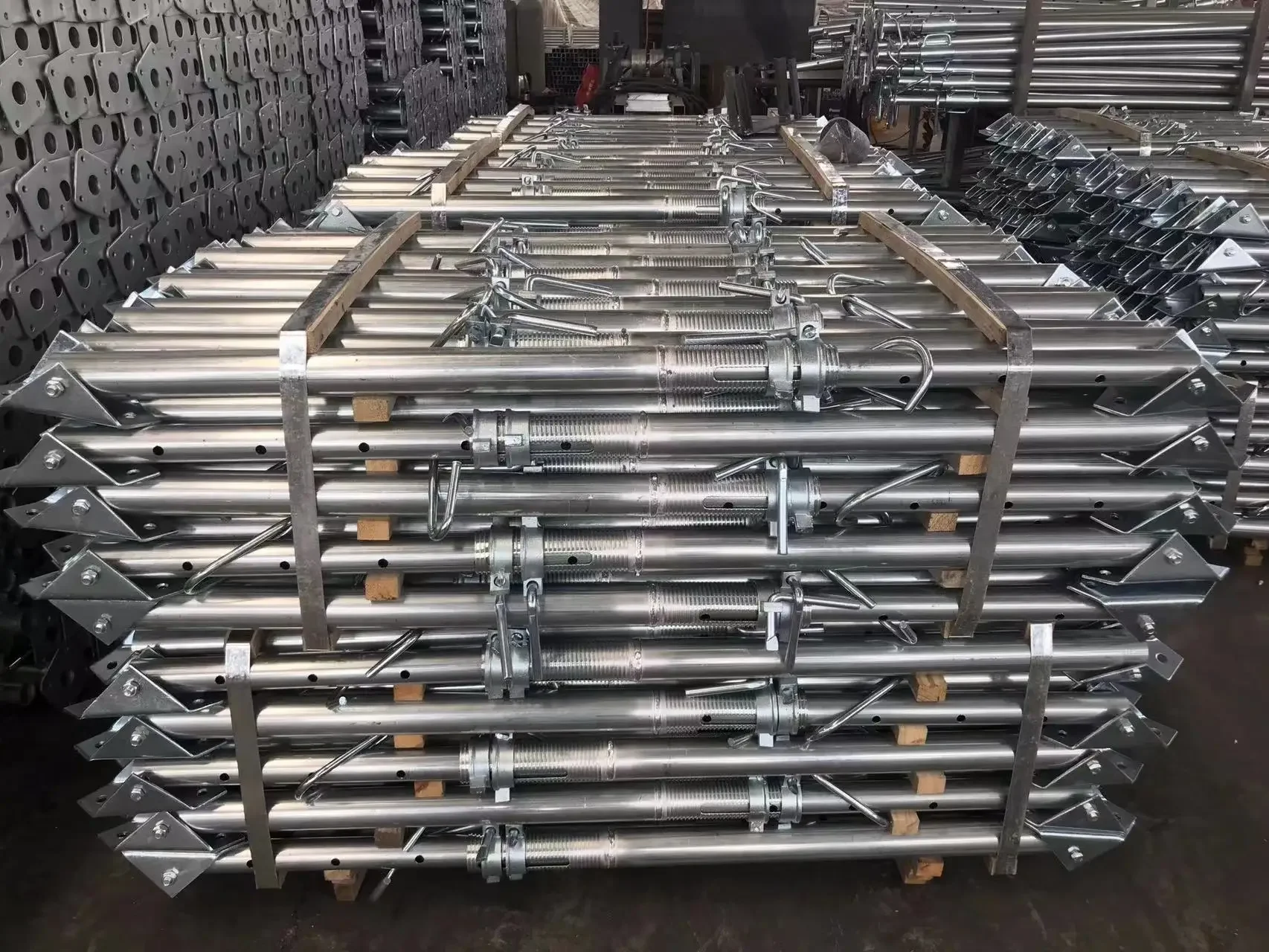 Formwork Jack Scaffolding Adjustable Steel Push Pull Prop With U Head ...