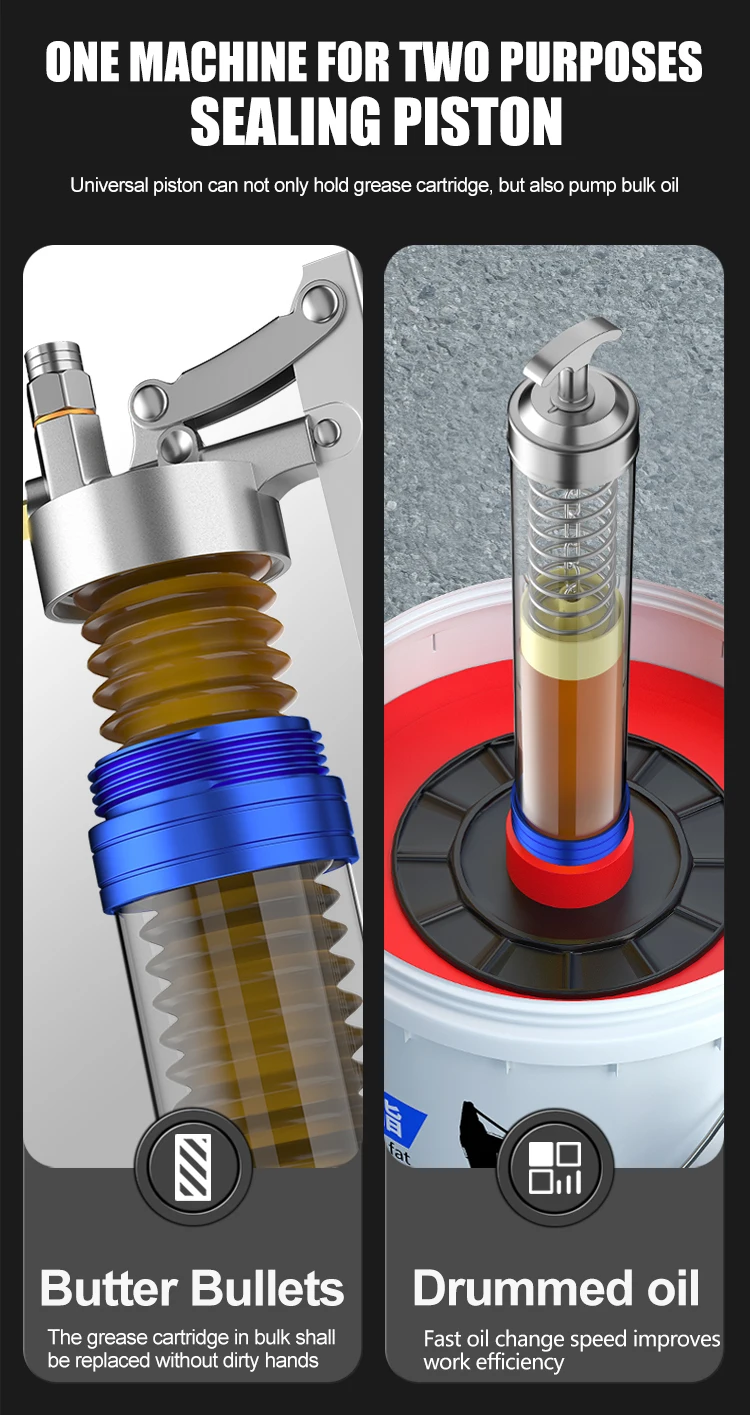 Professional Dual-use Grease Gun With Accessories Original Oil Grease ...