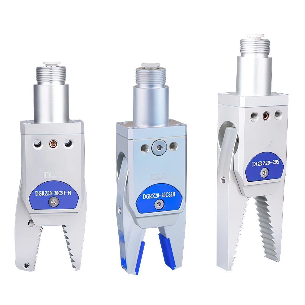 Aluminum Robot Double Jaw Pneumatic Clamp Air Nozzle Gripper For ...