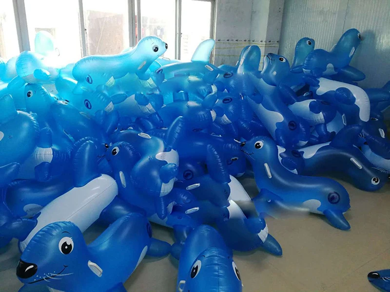 Blue Kids Swimming Floating Inflatable Pool Toys Sea Lion - Buy ...