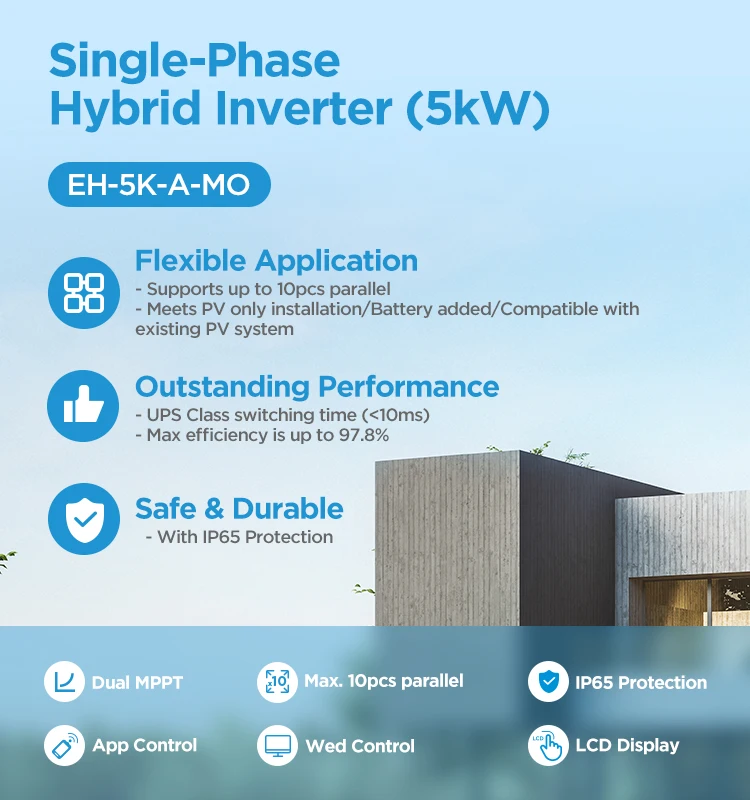 Midea Grid Connected Solar Inverter 110v Single Phase 5kw Hybrid Solar ...