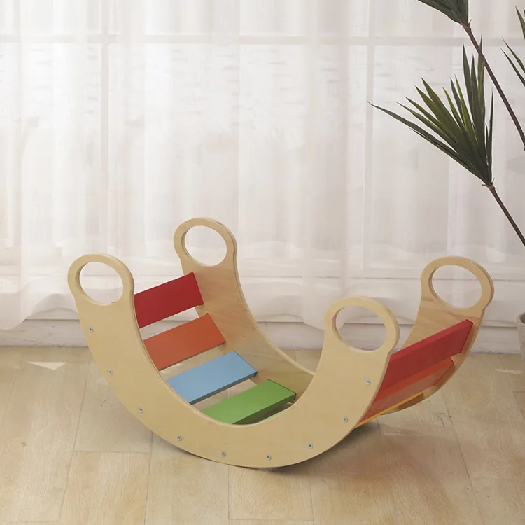 Wooden Pickler Triangle Set With Ramp Montessori Foldable Climbing ...