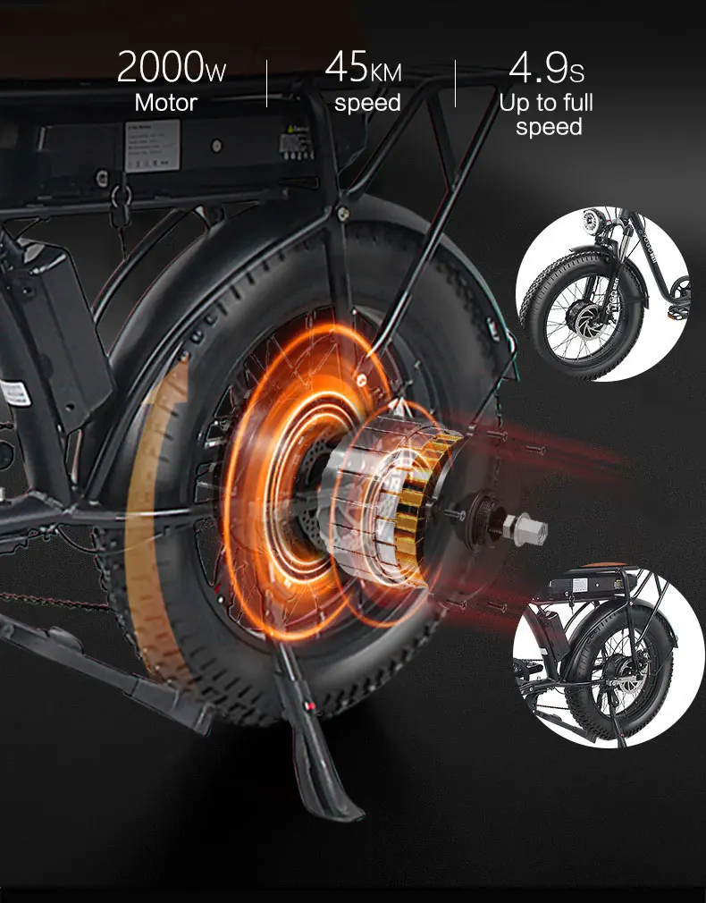 Warehouse Stock Gf750 26 Inch 2000w Motor City Pedal Vintage Retro Bike ...