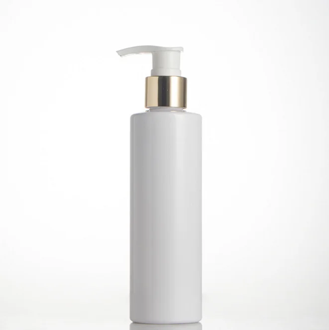 200ml 300ml 6oz 8oz White Black Clear Cylinder Round Pet Empty Lotion ...